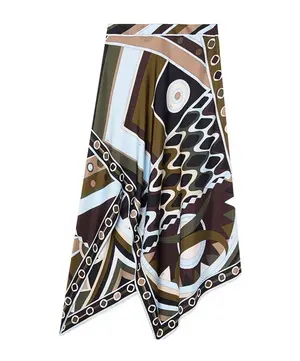 Emilio Pucci Vivara Asymmetrical Long Skirt - Multicolor