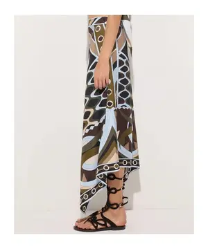 Emilio Pucci Vivara Asymmetrical Long Skirt - Multicolor