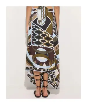 Emilio Pucci Vivara Asymmetrical Long Skirt - Multicolor