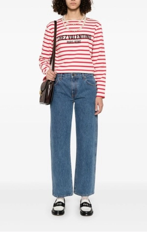 Valentino Garavani Striped Long Sleeve Top