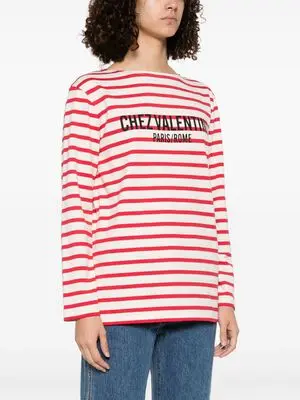 Valentino Garavani Striped Long Sleeve Top