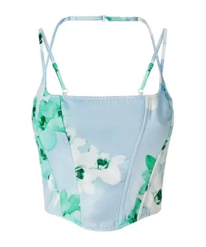 Pinko Floral Print Corset - Blue