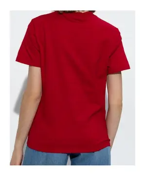 Versace Logo Embellished Crewneck T-shirt - Red