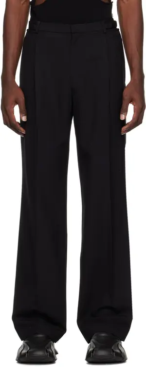 DION LEE Lingerie Wool Tailored Pants
