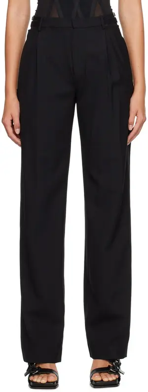 DION LEE Lingerie Wool Tailored Pants