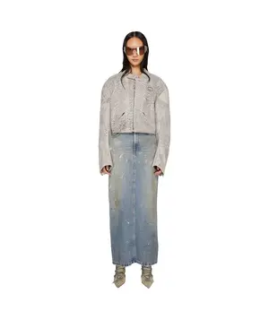 Acne Studios Logo Patch Denim Skirt