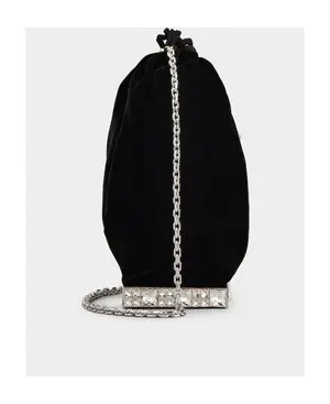 ROGER VIVIER Embellished Drawstring Mini Bucket Bag
