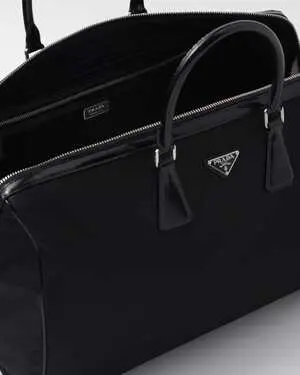 Prada Re-nylon And Brushed Leather Duffel Bag