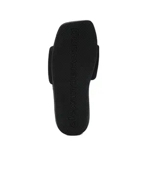 Alexander Wang Knitted Pool Slides With Graphic Logo Detail