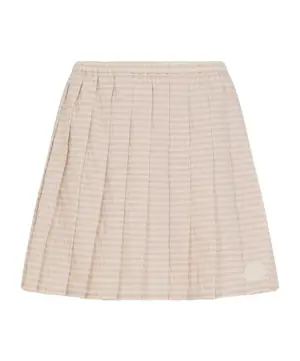 Moncler Logo Patch Gingham Check Pleated Mini Skirt - No