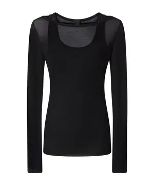 Pinko Long Sleeve Sheer T-shirt