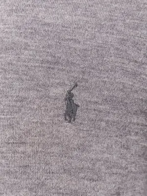Polo Ralph Lauren Embroidered Logo Crewneck Jumper - Gray
