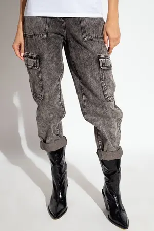 Michael Kors Belted Straight Leg Jeans