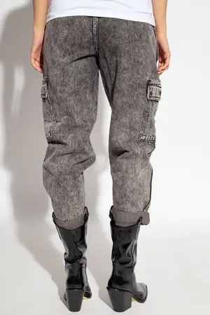 Michael Kors Belted Straight Leg Jeans