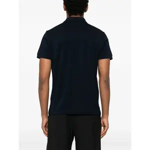 Fendi Logo Plaque Short-sleeved Polo Shirt - Navy Blue