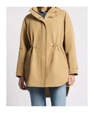 FAY Drawstring Hooded Jacket - Nude