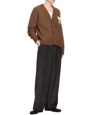 Ami De Coeur Knitted Cardigan - Brown