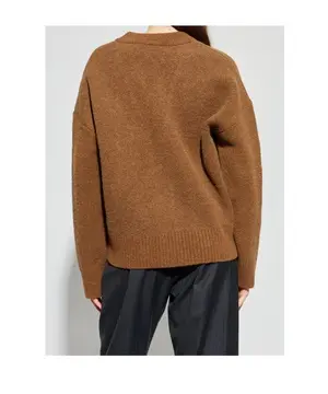 Ami De Coeur Knitted Cardigan - Brown