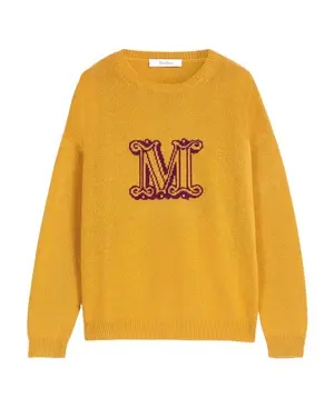 Max Mara Jacquard Knitted Sweater - Orange