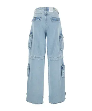 ICON DENIM LOS ANGELES Rosalia Wide-leg Cargo Jeans