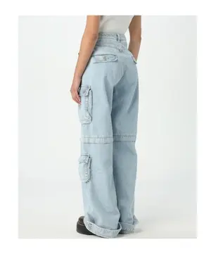 ICON DENIM LOS ANGELES Rosalia Wide-leg Cargo Jeans