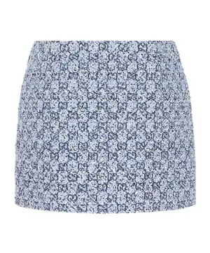Gucci Monogrammed Gg Tweed Mini Skirt