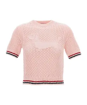 Thom Browne Hector Pointelle Knit T-shirt