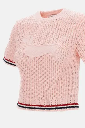 Thom Browne Hector Pointelle Knit T-shirt