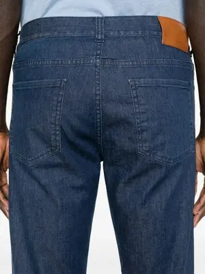 Canali Regular Fit Stretch Cotton Denim Jeans