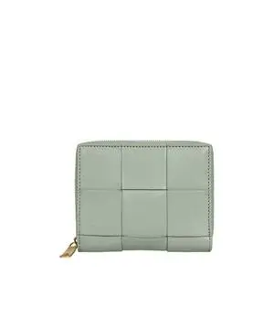 Bottega Veneta Full Zipper Wallet - Green