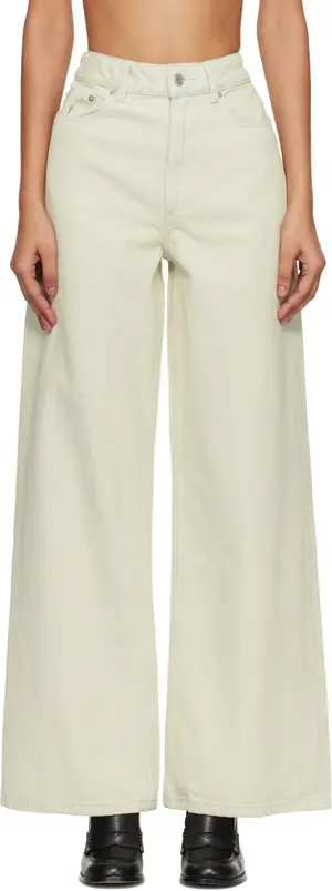 A.p.c. Wide Leg Pants - Bleachedout