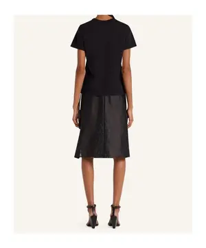 COURREGES Logo Patch Crewneck T-shirt - Black