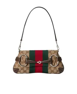 Gucci Horsebit Chain Small Shoulder Bag - Brown