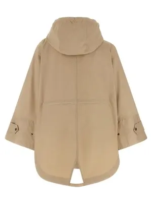 Moncler Brunnera Hooded Parka Coat - Beige