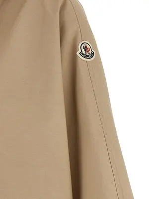 Moncler Brunnera Hooded Parka Coat - Beige
