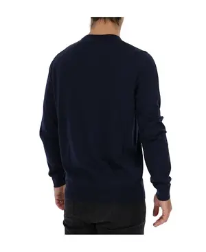 Gucci Navy Blue Gg Logo Patch Pullover - Black