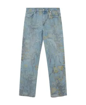 Stella McCartney Floral Printed Straight Leg Jeans
