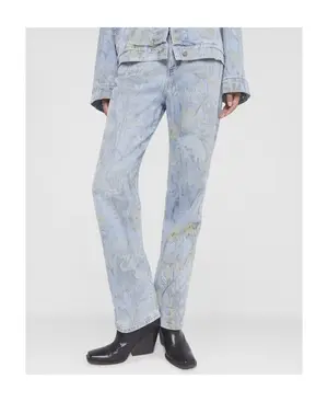 Stella McCartney Floral Printed Straight Leg Jeans
