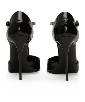 Dolce & Gabbana T-bar Pointed Toe Pumps With Buckle Ankle Strap