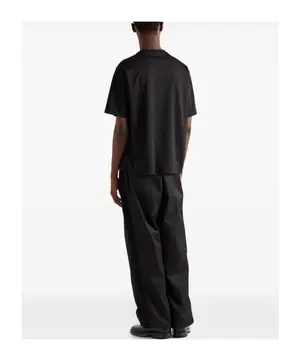 Prada All-over Triangle Motif Crewneck T-shirt