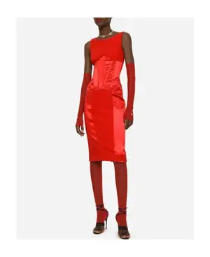 Dolce & Gabbana Satin Cady Calf-length Dress
