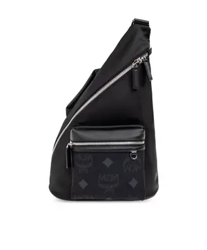 Mcm Aren Sling Backpack - Black
