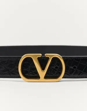 Valentino Garavani Vlogo Signature Belt - Black