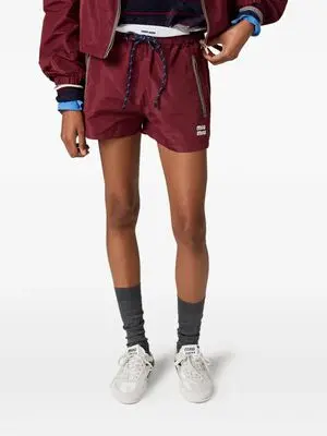 Miu Miu Technical Drawstring Shorts - Red