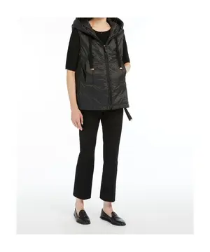 Max Mara Greengo Zip-up Hooded Gilet - Black