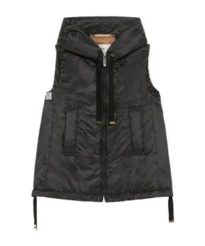 Max Mara Greengo Zip-up Hooded Gilet - Black