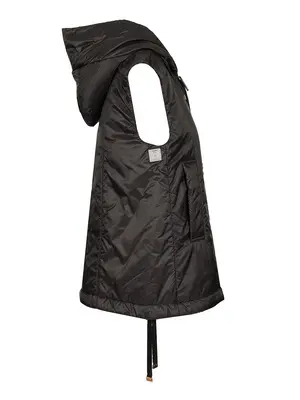 Max Mara Greengo Zip-up Hooded Gilet - Black