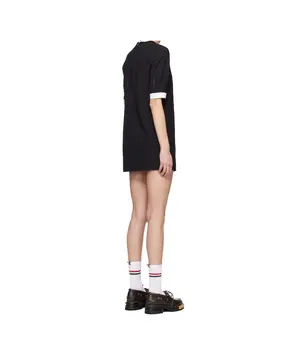 Thom Browne Striped Mini Dress - Black