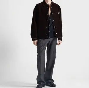 Prada Logo Plaque Button-up Shirt
