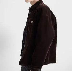 Prada Logo Plaque Button-up Shirt